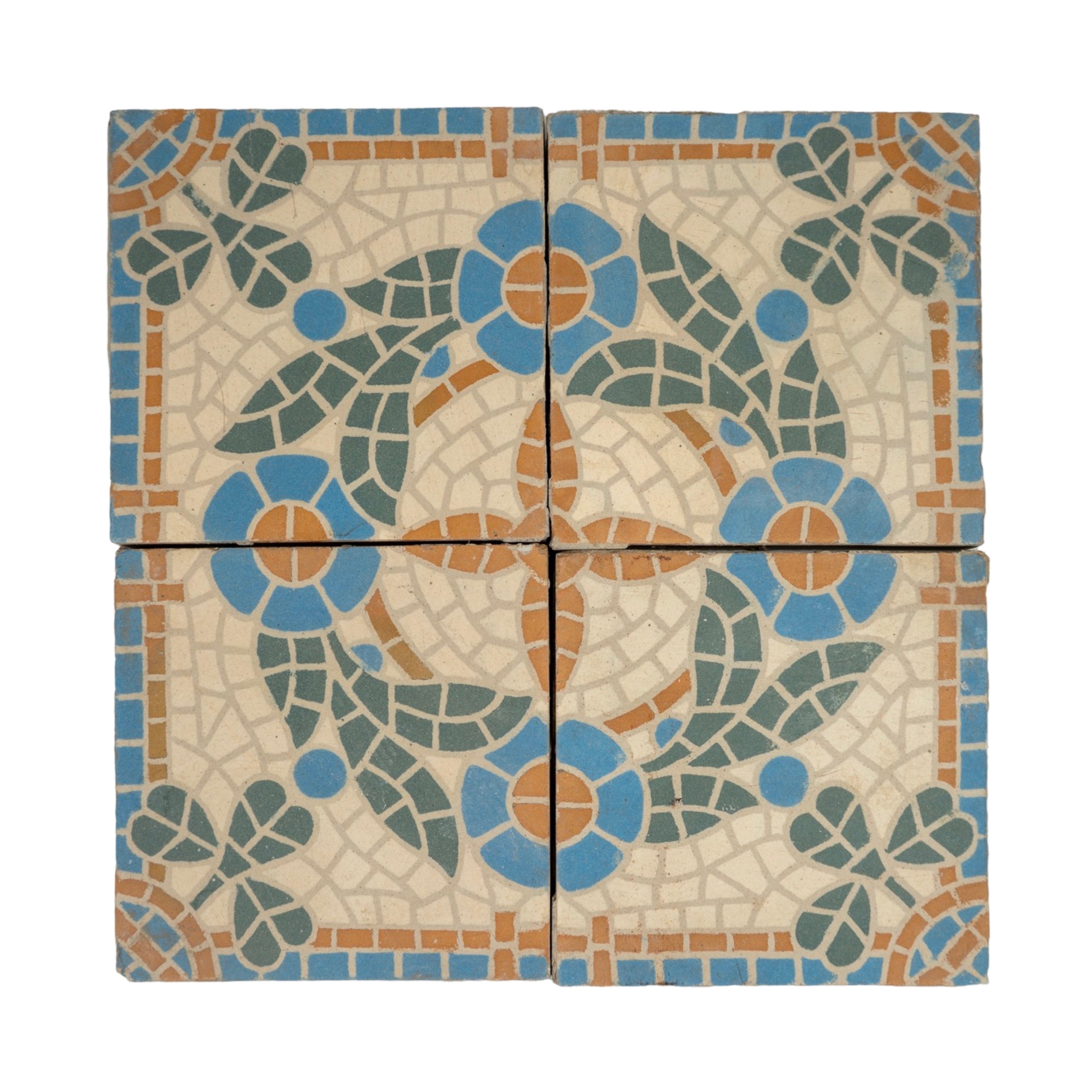 Reclaimed French Encaustic Concrete Tile (ET-FL105)