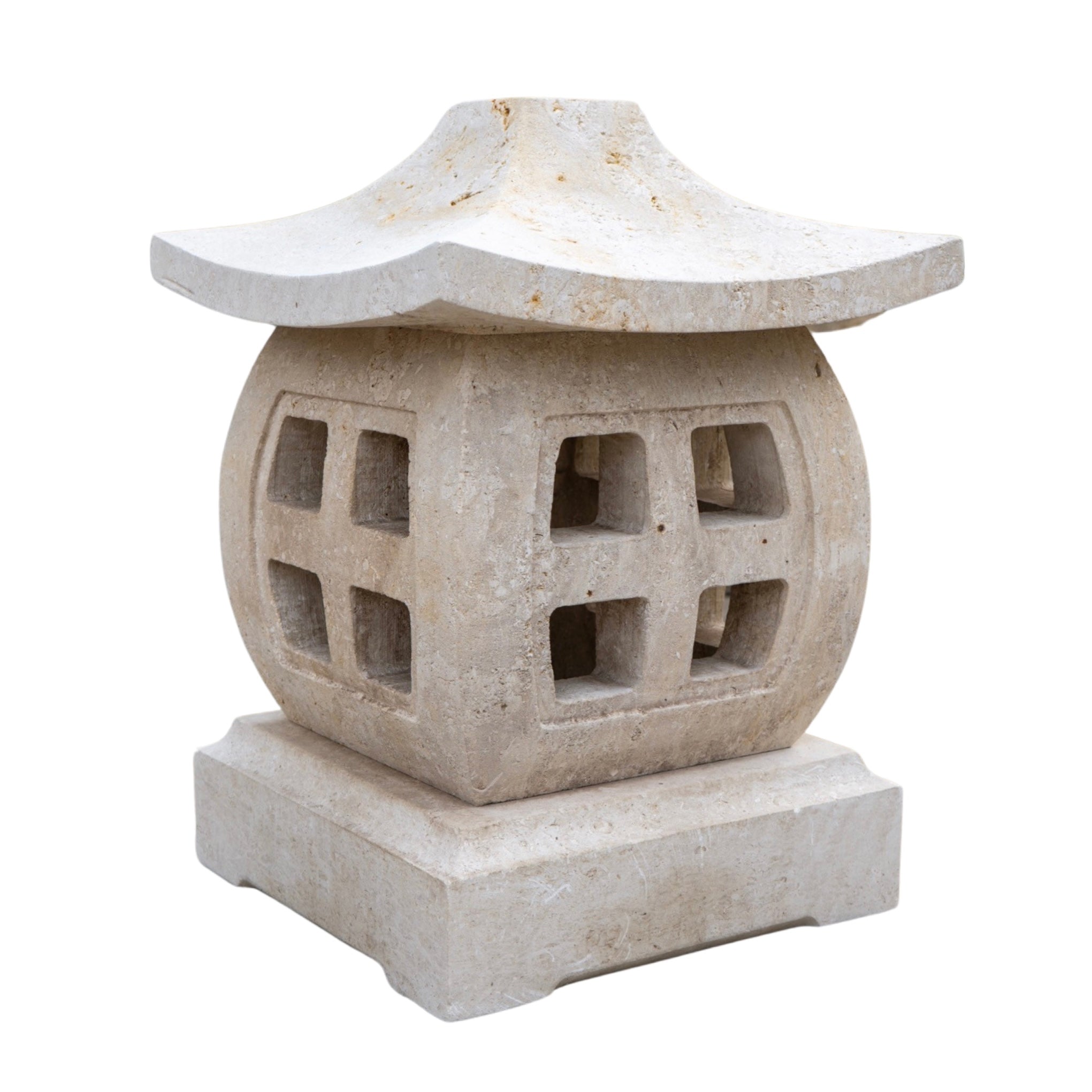 Contemporary French Limestone Pagoda Lantern (GE-DLHB)