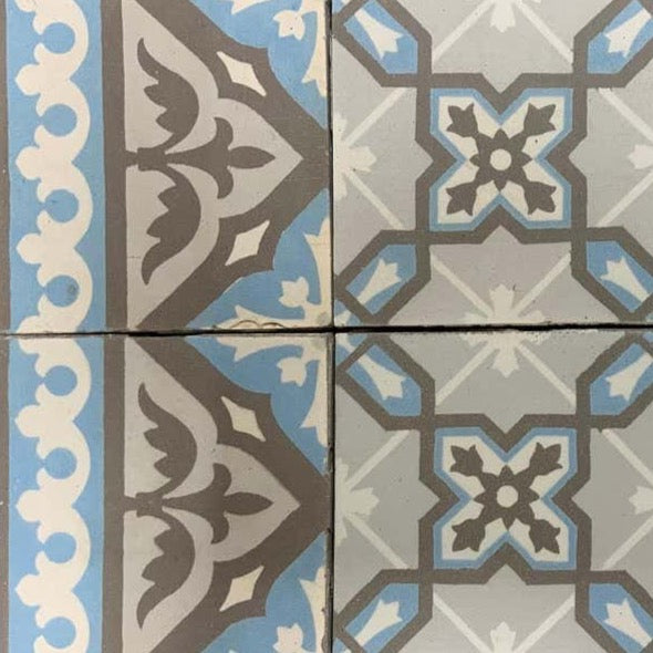 Reclaimed French Encaustic Concrete Tile (FL112)