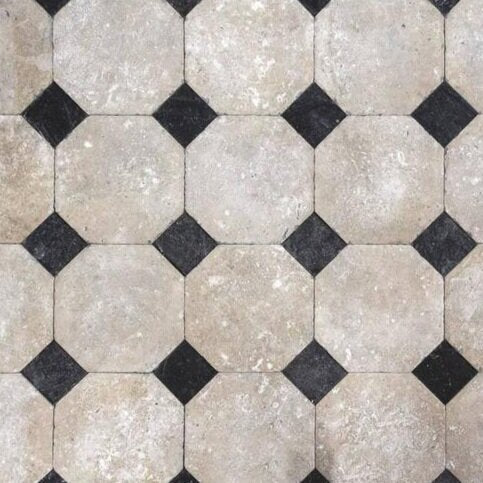 French Octagonal Limestone Tile (FL823)