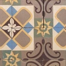 Reclaimed French Encaustic Concrete Tile (FL8411)